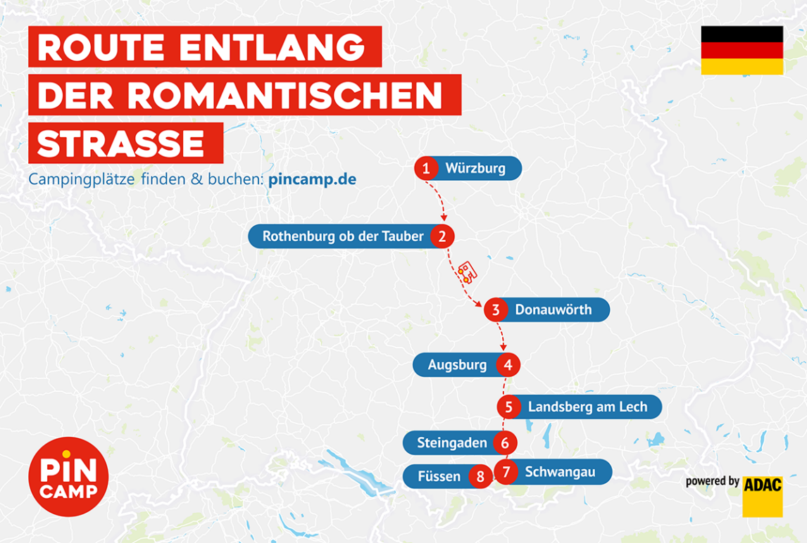 Romantische Straße mit dem Wohnmobil: Route, Tipps, Etappen