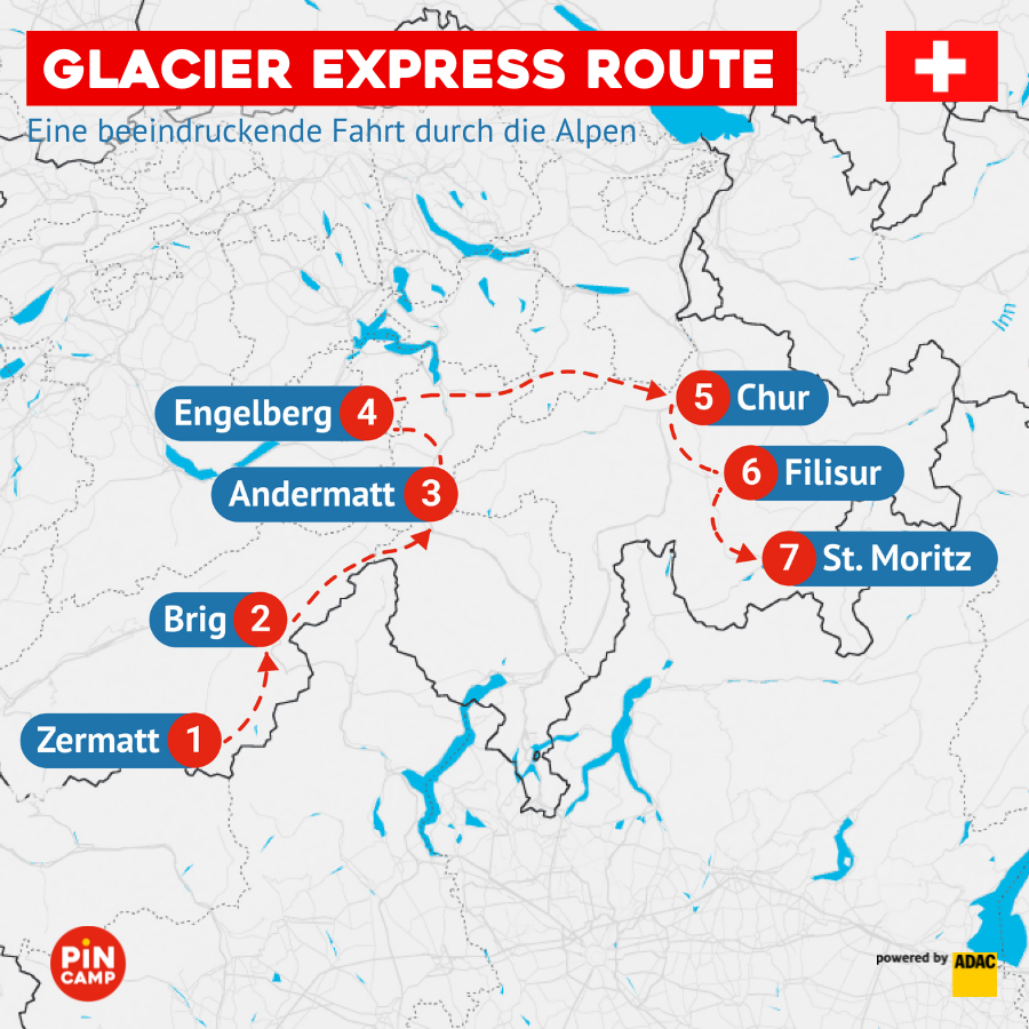 Glacier Express Route – eine beeindruckende Fahrt durch die Alpen ...