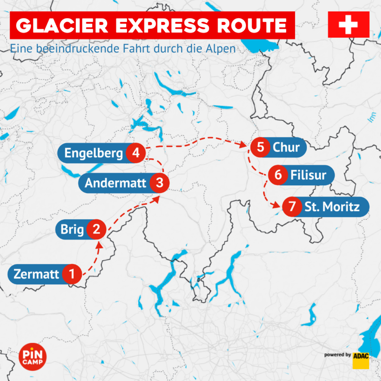 Glacier Express Route – eine beeindruckende Fahrt durch die Alpen ...